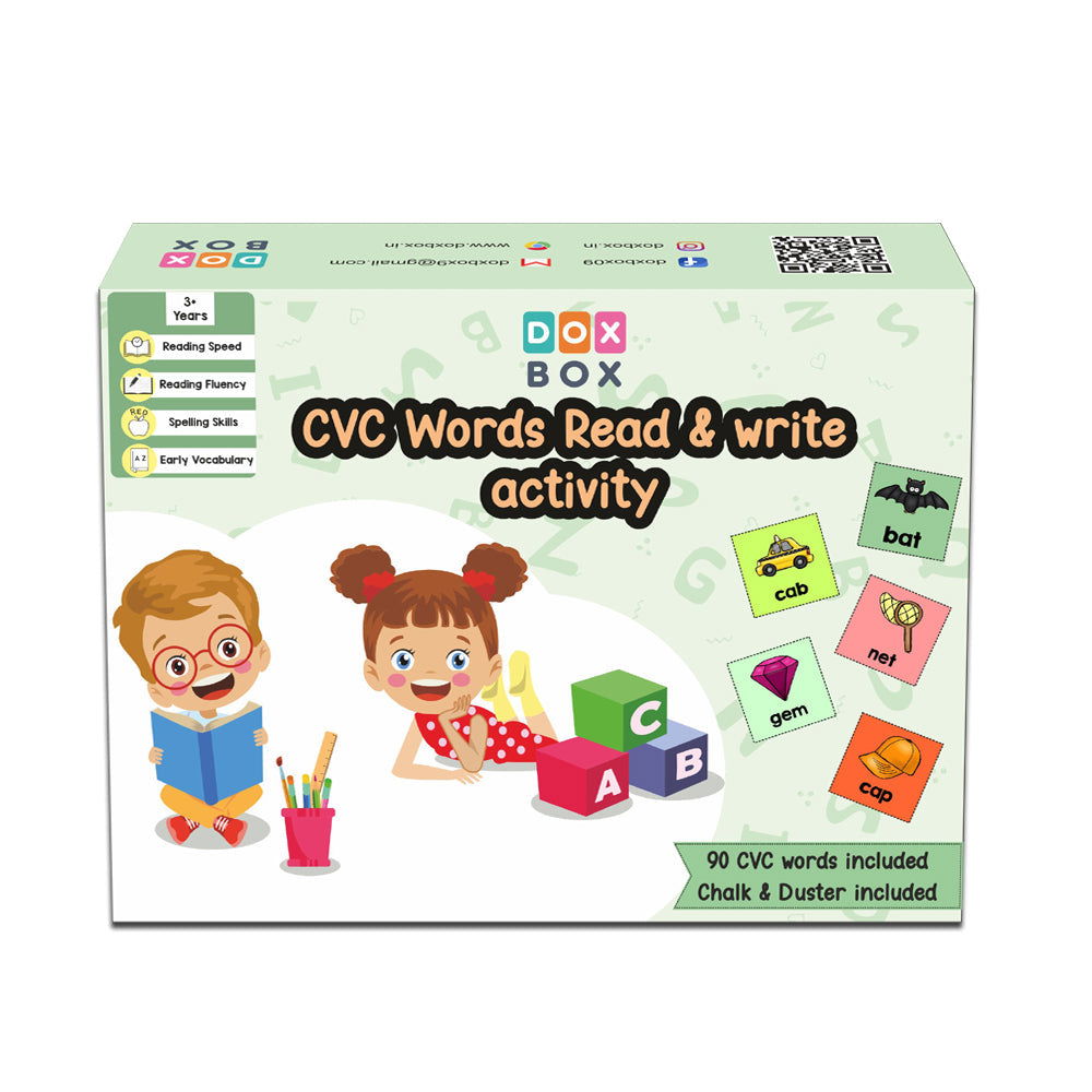 CVC words read and write flashcards – Tinycubs