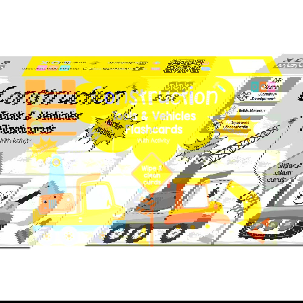 Construction Tools and Vehicles Flash Cards – Tinycubs