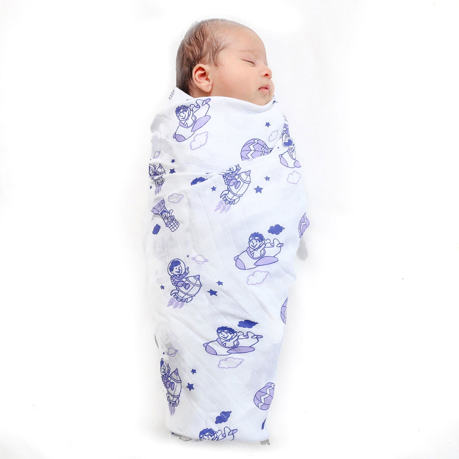 Kaarpas Premium Organic Cotton Muslin Baby Wrap Swaddle with Sky Theme ...