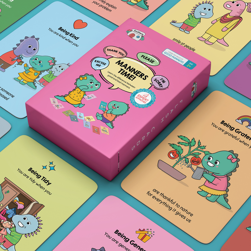 Good Manners Flashcards for Kids – 51 Cards for Early Learning – Tinycubs