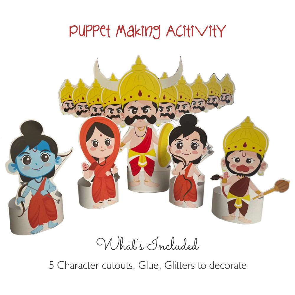 Ramayan paper puppet making activity – Tinycubs