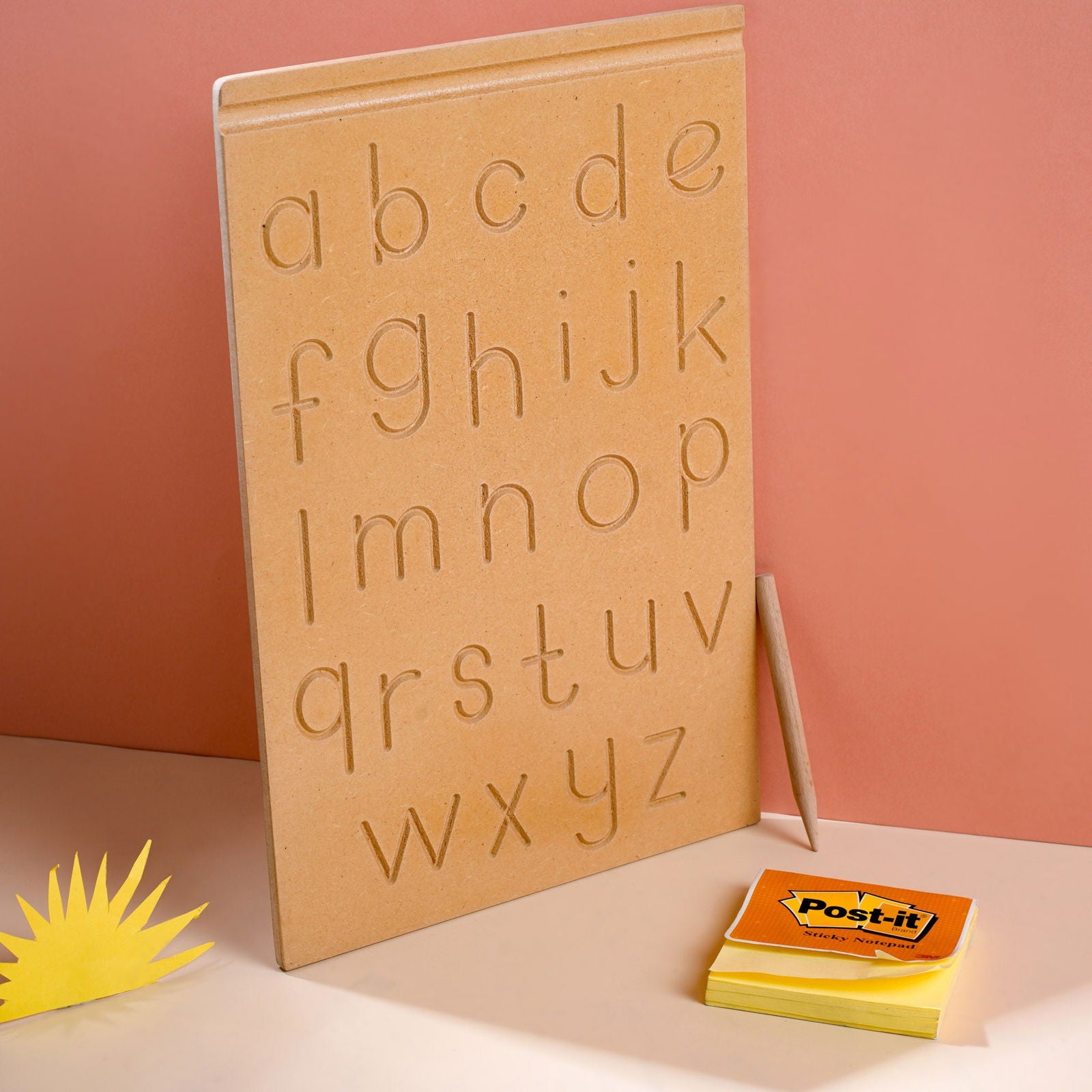 Wooden Lowercase Alphabet Tracing Board – Pre-Writing Toy for Kids (2 ...